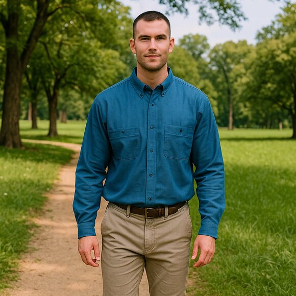 Shirts | Nwt King Size Men 2xl Casual Preppy Long Sleeve Button Down ...